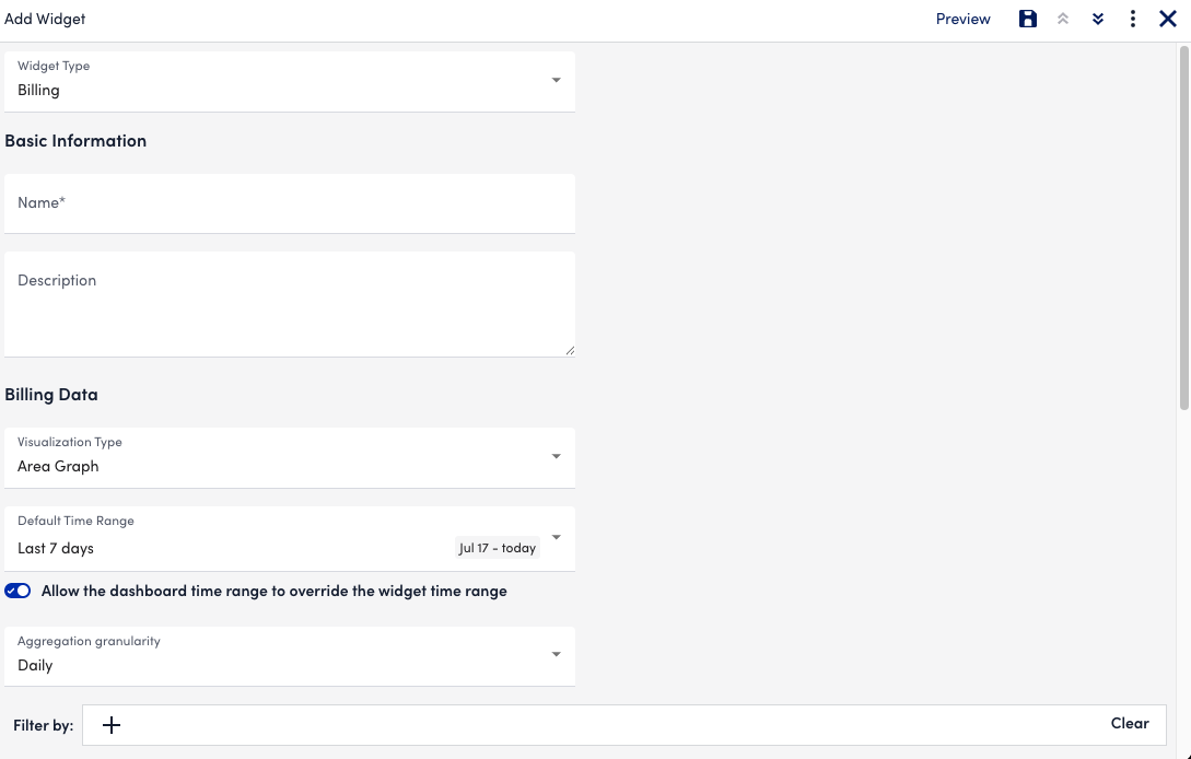 Billing Widget | LogicMonitor